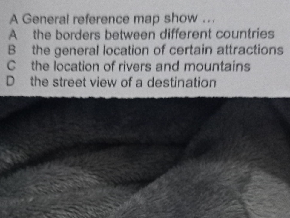A General reference map show ... A the | StudyX