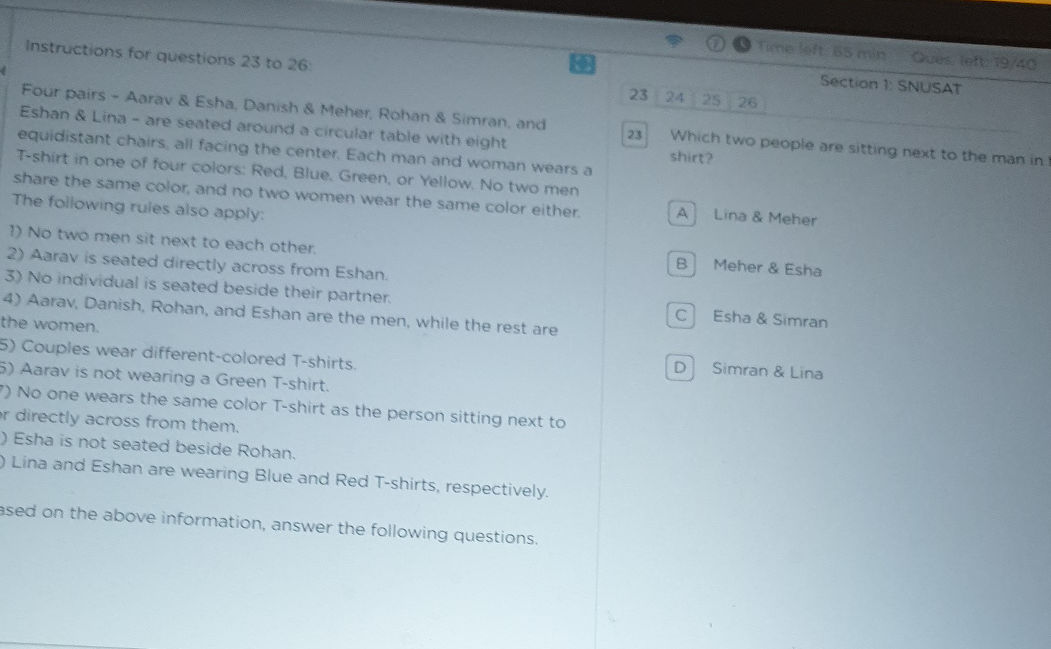 Instructions for questions 23 to 26: Four | StudyX