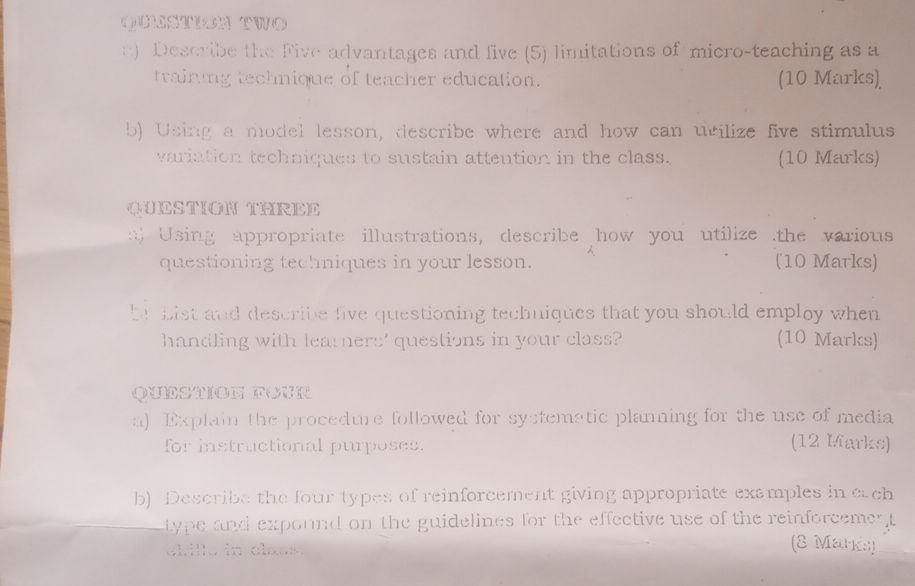 QUESTION TWO a) Describe the Five advantages | StudyX