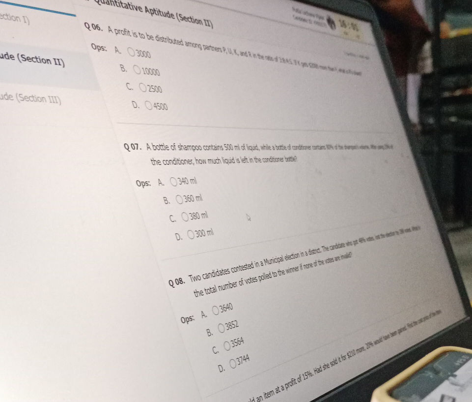 Q 06. A profit is to be distributed among | StudyX