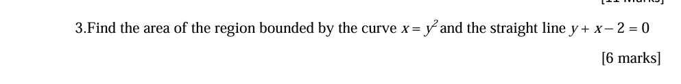 3. Find the area of the region bounded by | StudyX