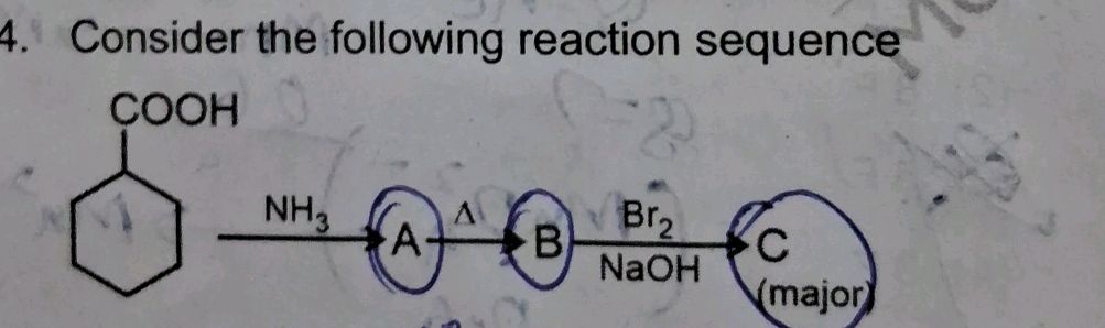 4. Consider the following reaction sequence | StudyX