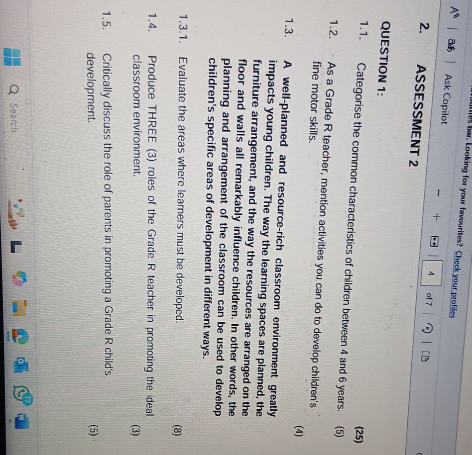 2. ASSESSMENT 2 QUESTION 1: 1.1. Categorise | StudyX