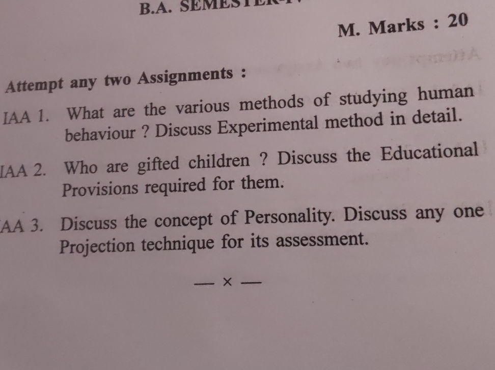 IAA 1. What are the various methods of | StudyX