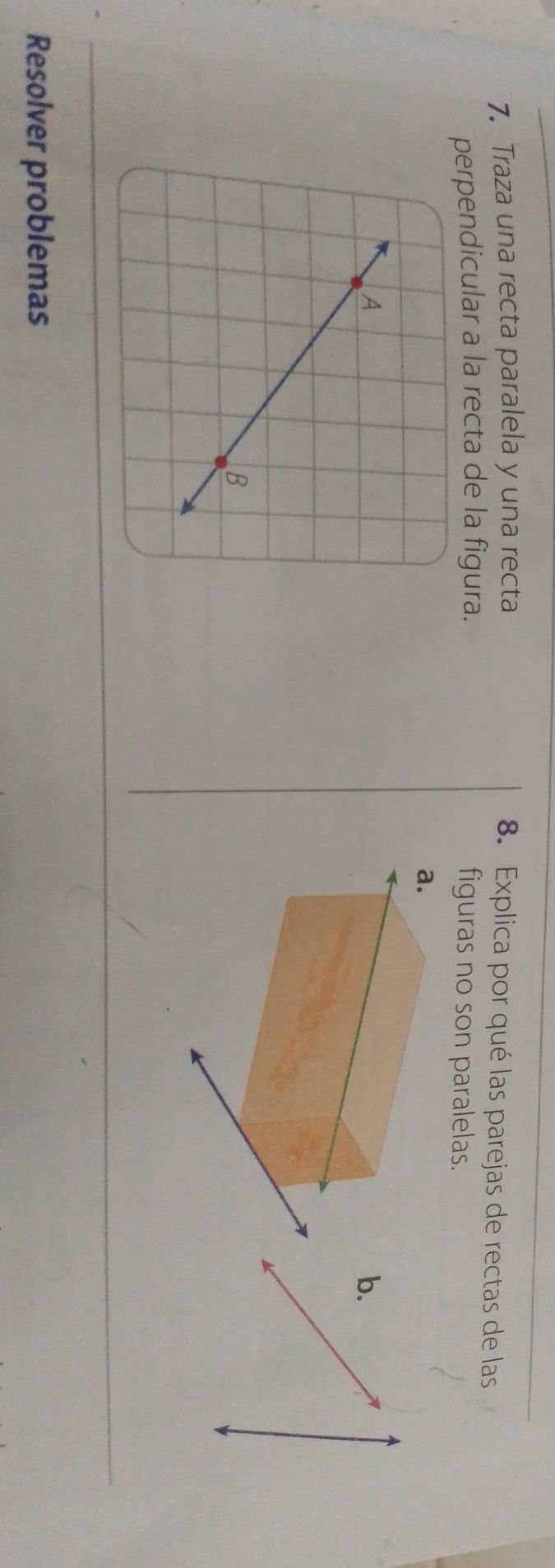 7. Traza una recta paralela y una recta | StudyX