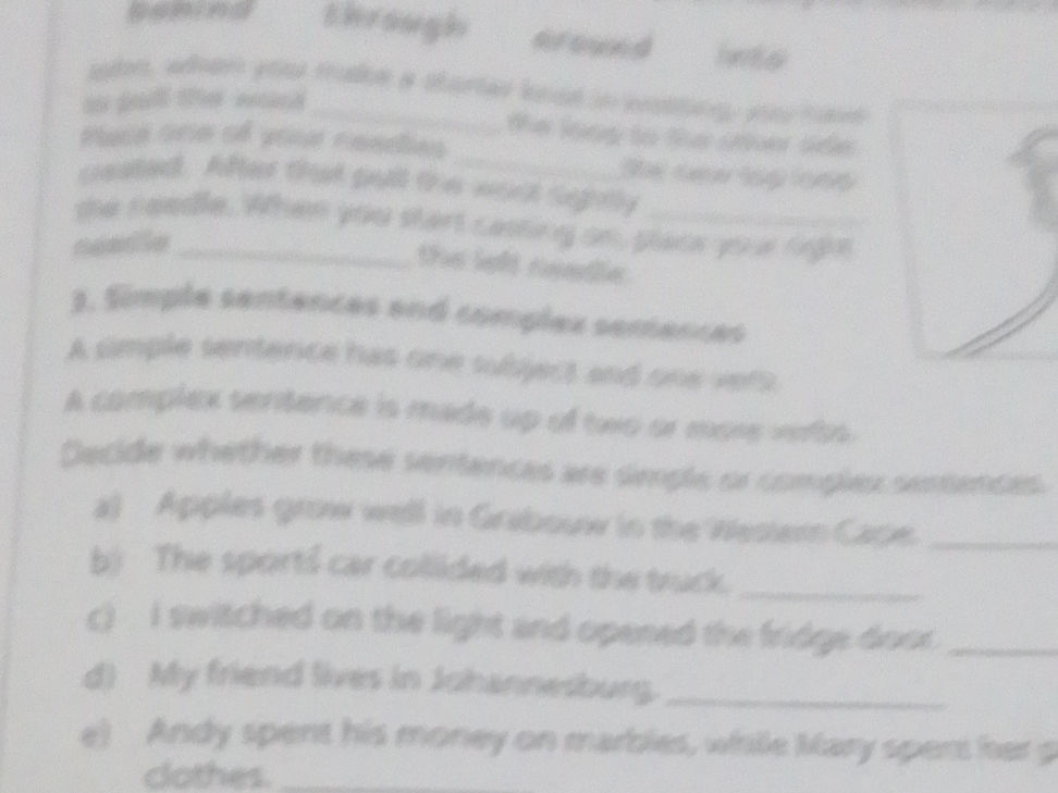 2. Simple sentences and complex sentences A | StudyX