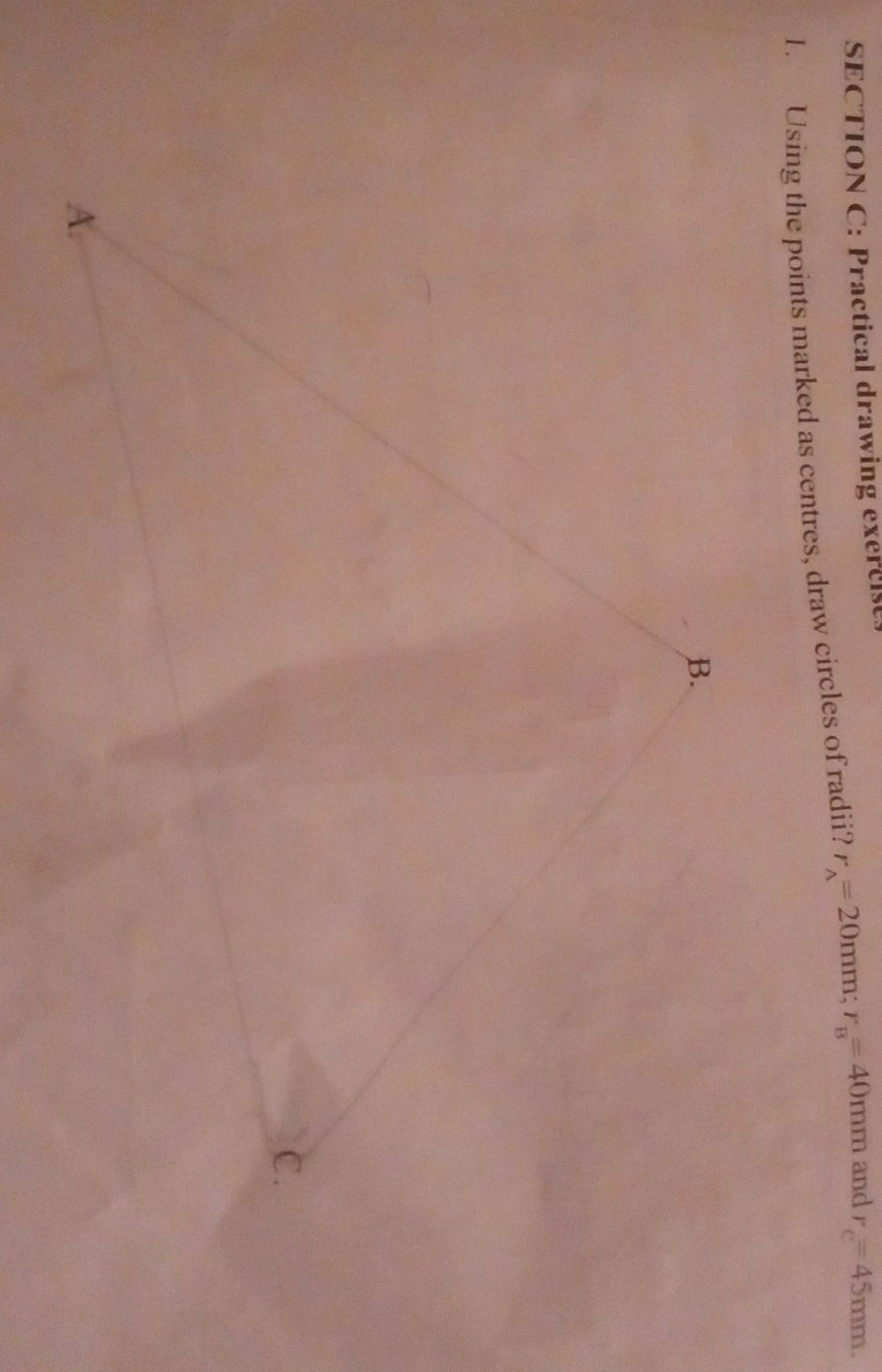 Using the points marked as centres, draw | StudyX