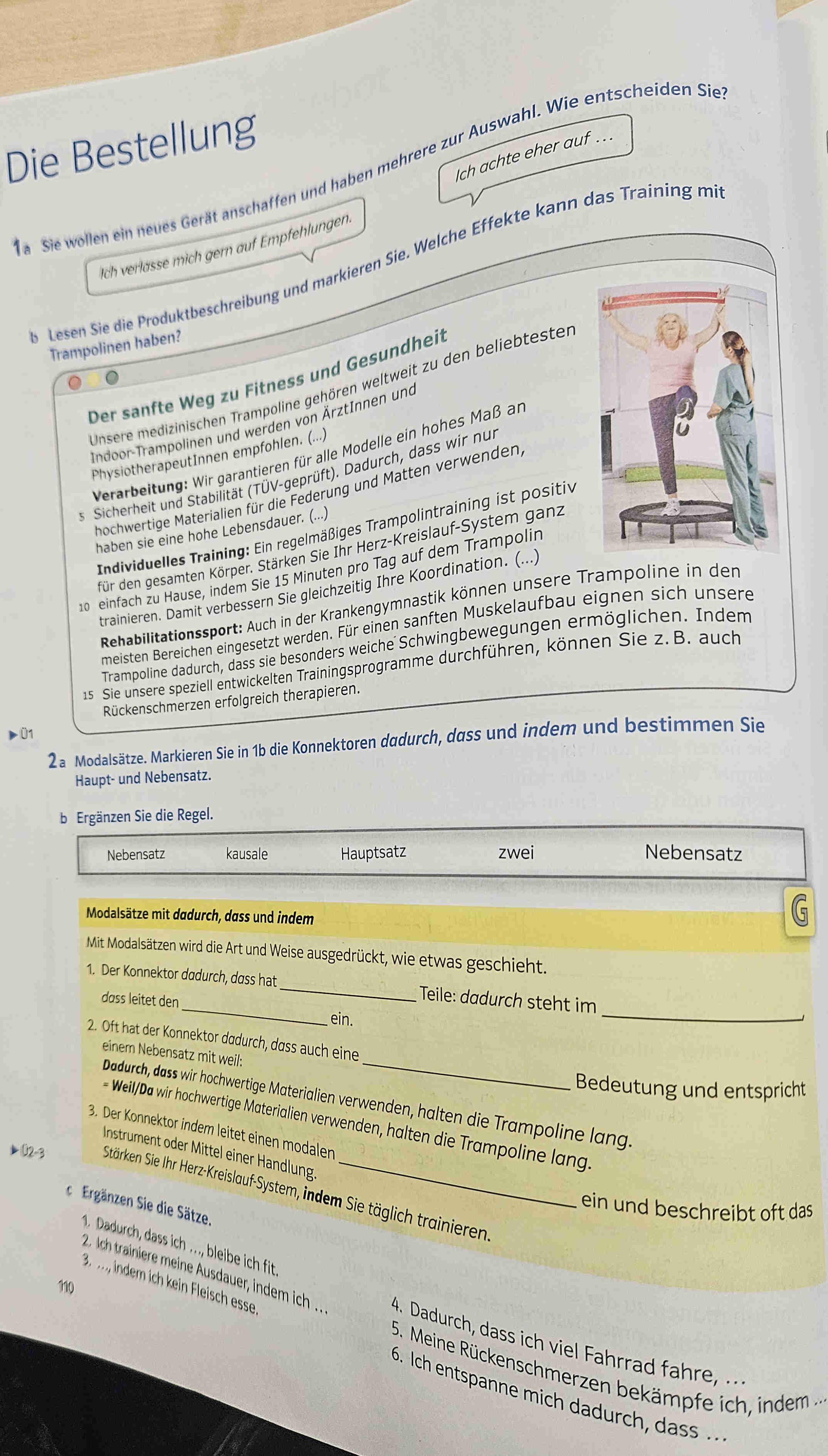 2a Modalsätze. Markieren Sie in 1b die | StudyX