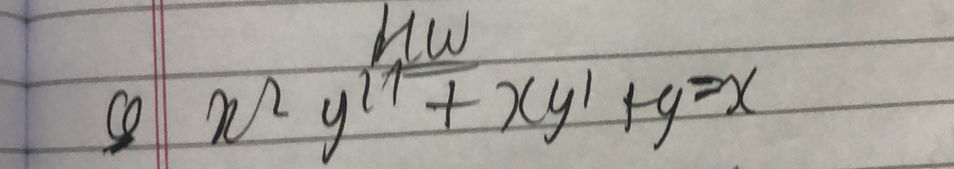 Solving for x in the equation x^2y^11 + xy^1 | StudyX