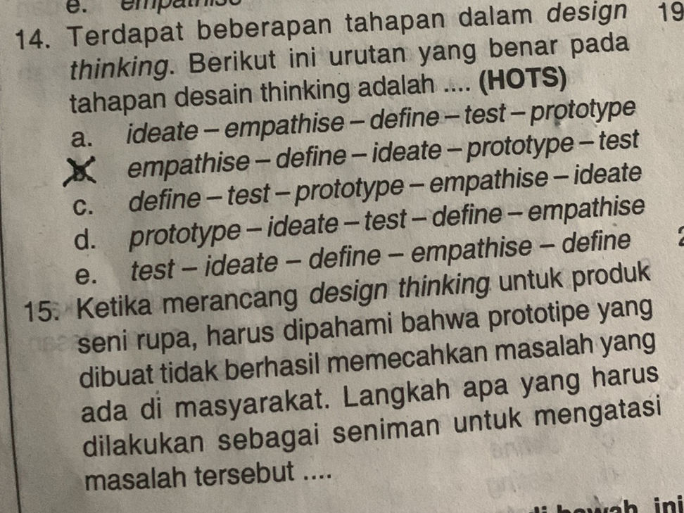 14. Terdapat beberapan tahapan dalam design | StudyX