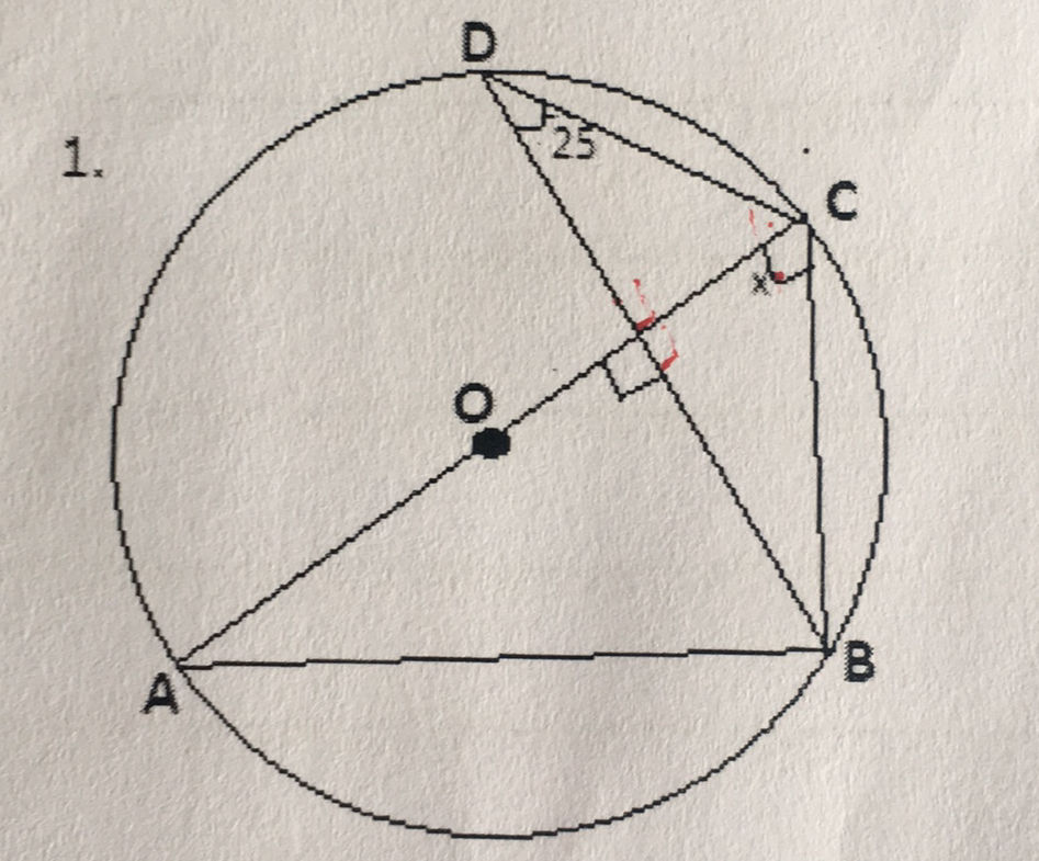 1. A diagram of a circle with center O is | StudyX