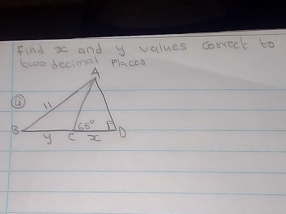 Find x and y values correct to two decimal | StudyX