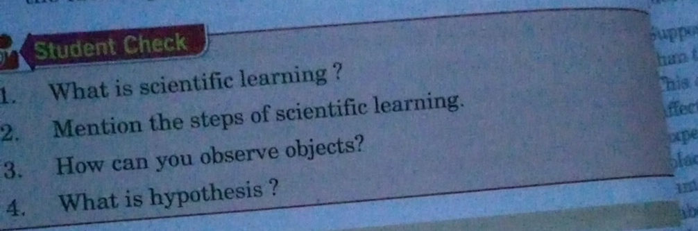 1. What is scientific learning? 2. Mention | StudyX