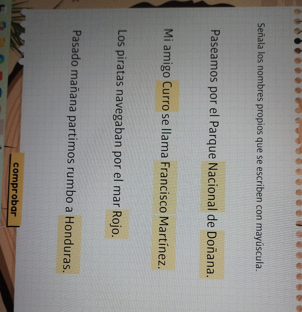 Señala los nombres propios que se escriben | StudyX