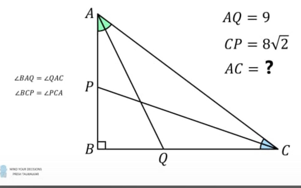 Given a triangle ABC, where: $ BAQ = | StudyX