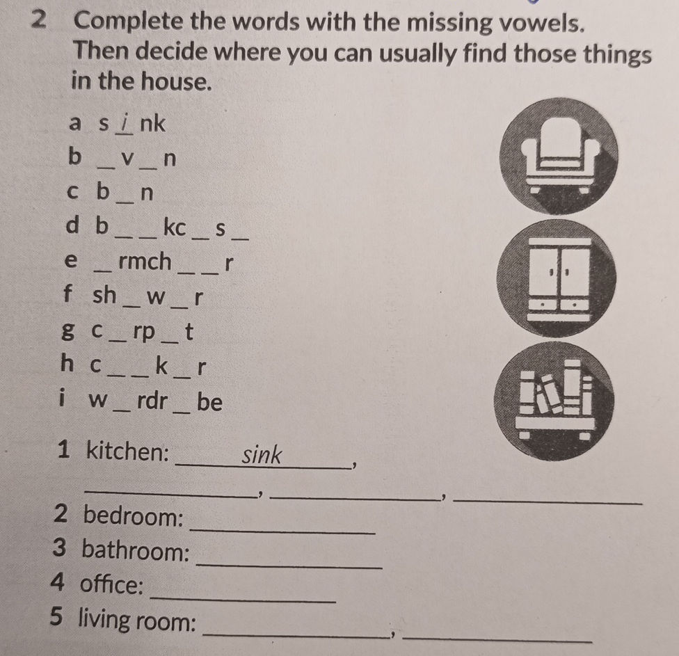 2 Complete the words with the missing | StudyX