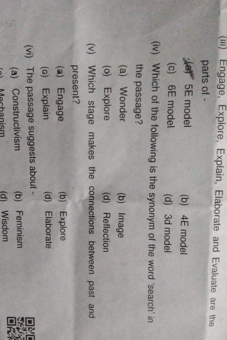 (iii) Engage, Explore, Explain, Elaborate | StudyX