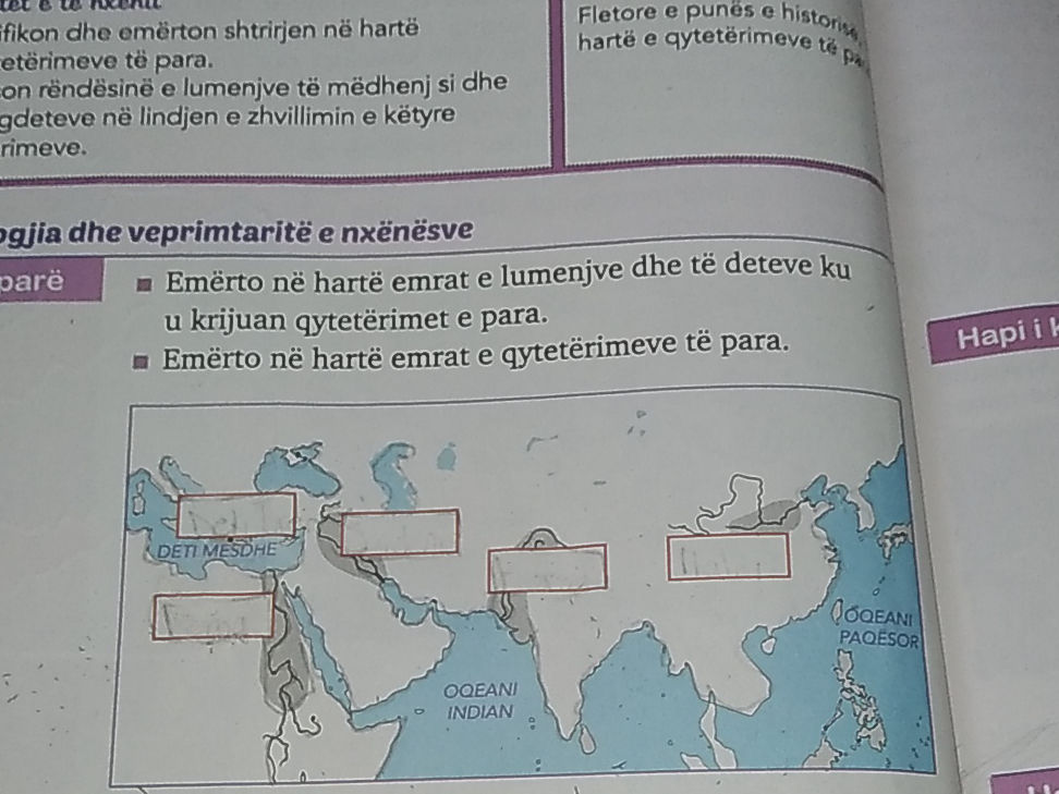 Emërto në hartë emrat e lumenjve dhe të | StudyX