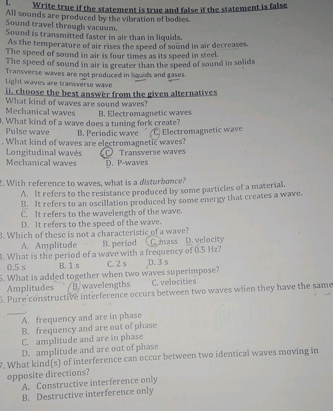 1. Write true if the statement is true and | StudyX