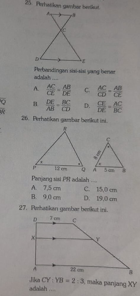 25. Perhatikan gambar berikut. ``` A | StudyX