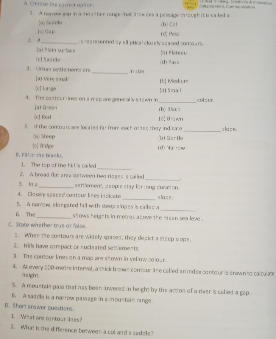 A. Choose the correct option. 1. A narrow | StudyX