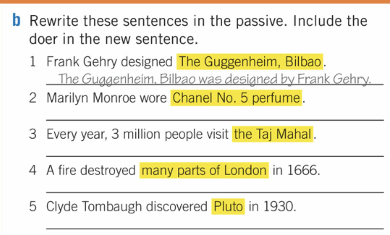 Rewrite these sentences in the passive. | StudyX
