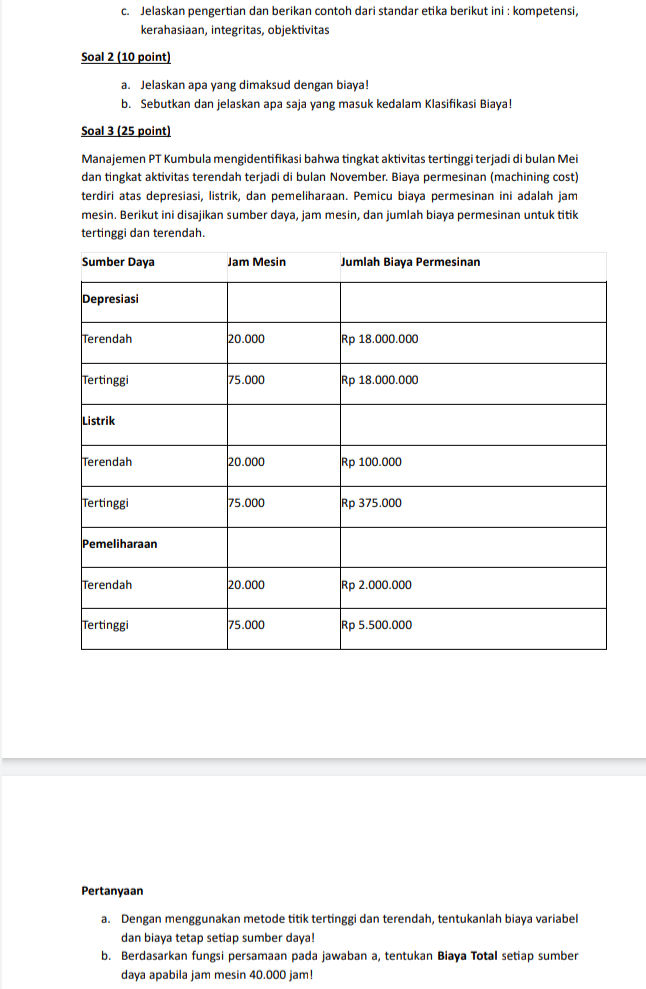c. Jelaskan pengertian dan berikan contoh | StudyX