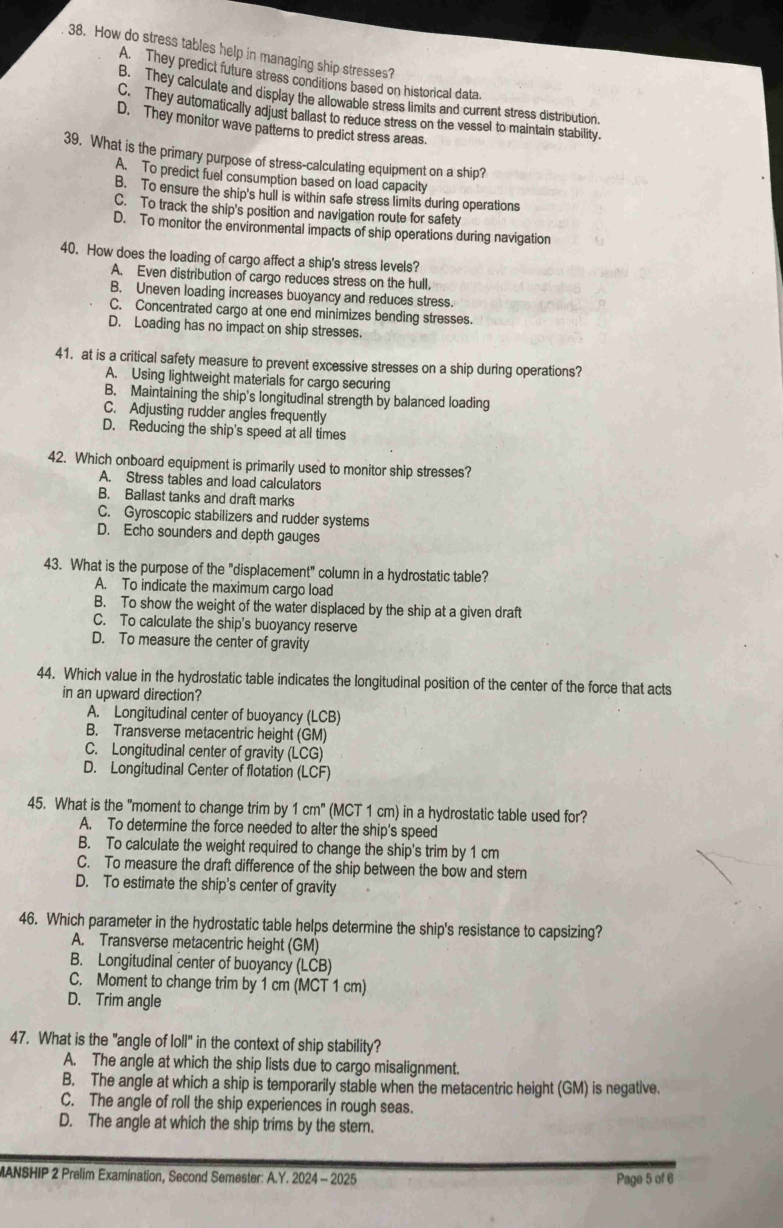 38. How do stress tables help in managing | StudyX