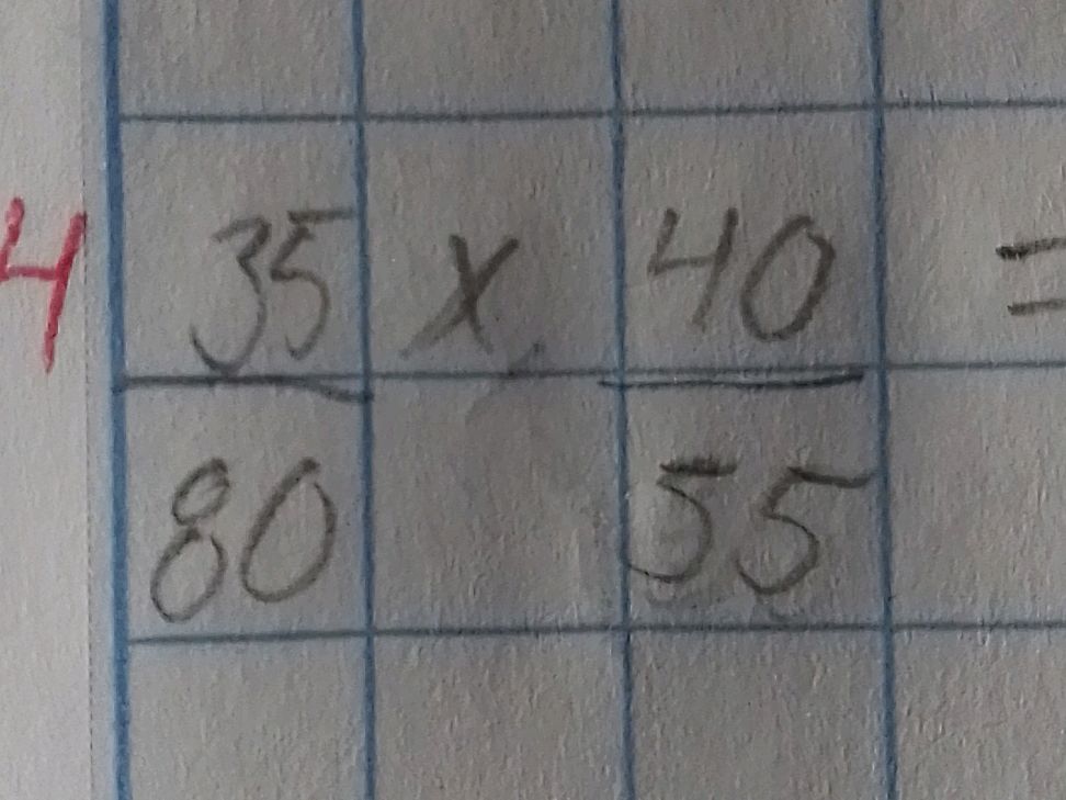 Multiplication problem: 35 x 40 | StudyX