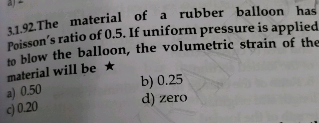 3.1.92. The material of a rubber balloon has | StudyX