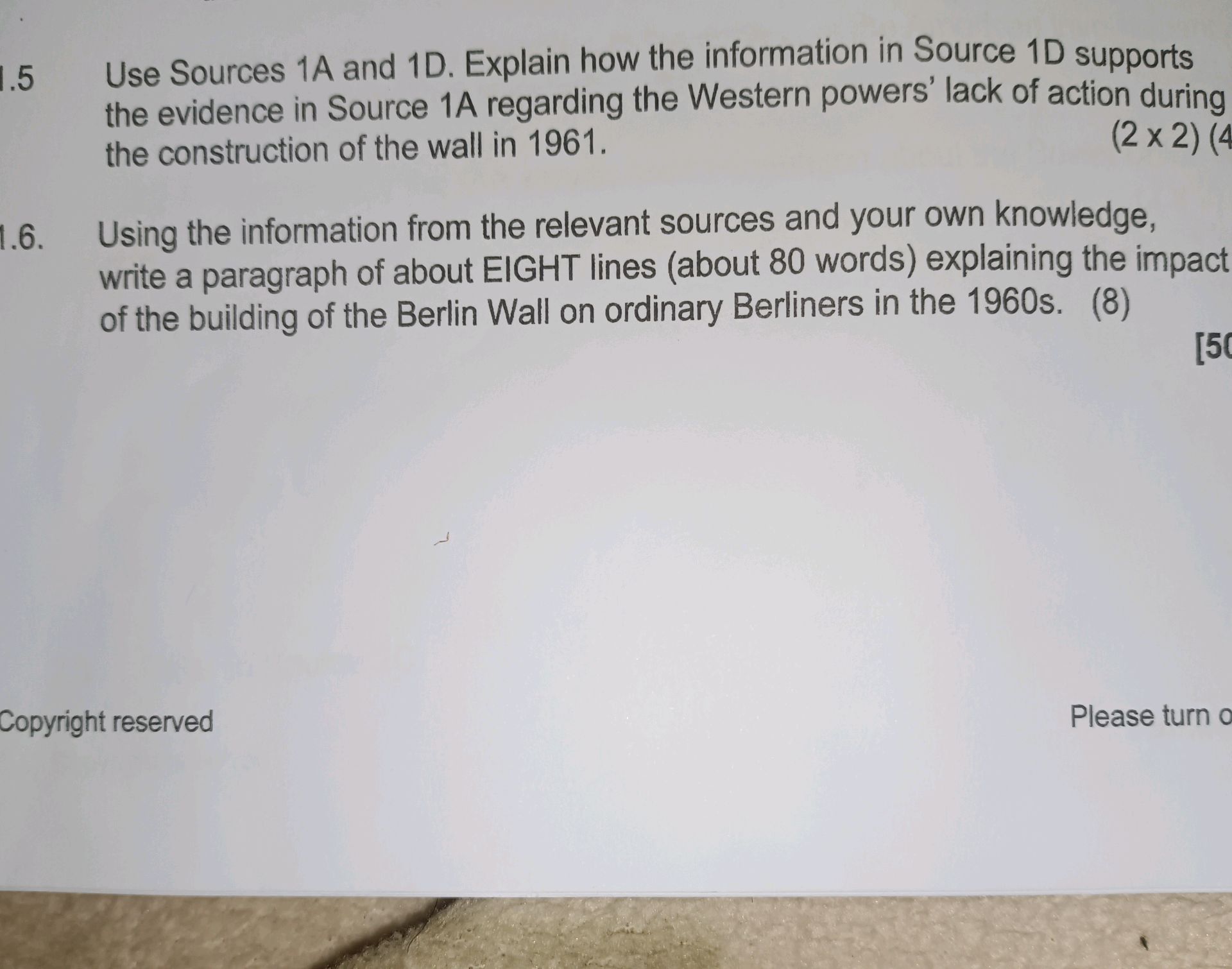 1. Use Sources 1A and 1D. Explain how the | StudyX