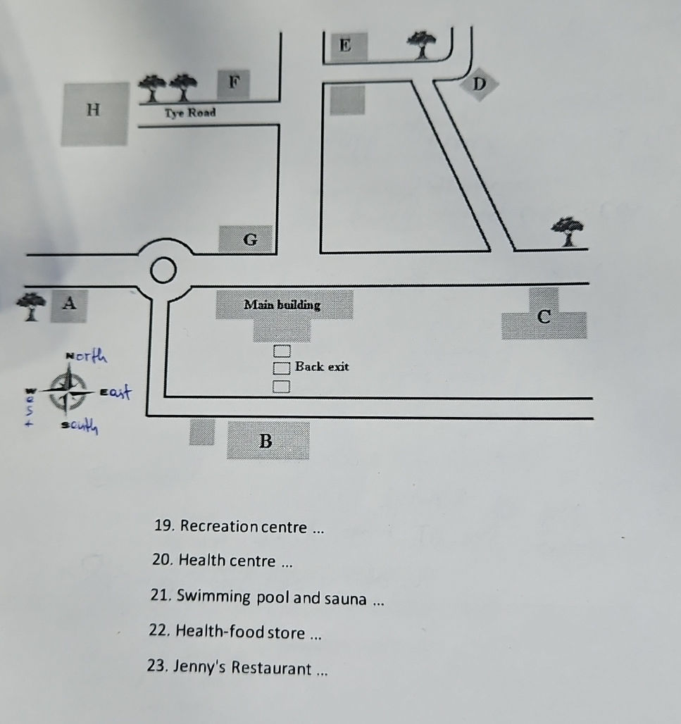 The image shows a map with labeled locations | StudyX