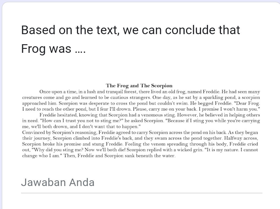 Based on the text, we can conclude that Frog | StudyX