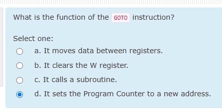 What is the function of the GOTO | StudyX