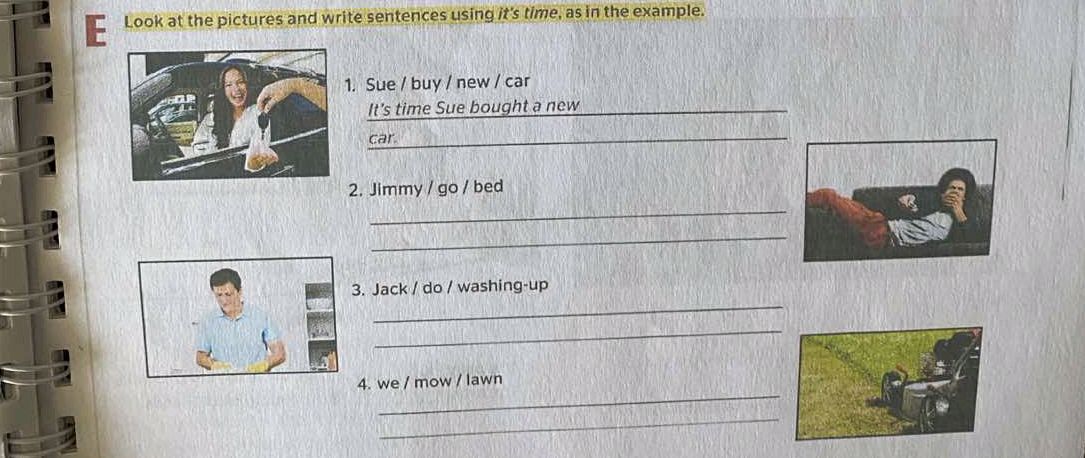 Look at the pictures and write sentences | StudyX