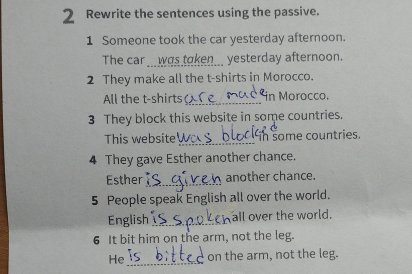 2 Rewrite the sentences using the passive. | StudyX