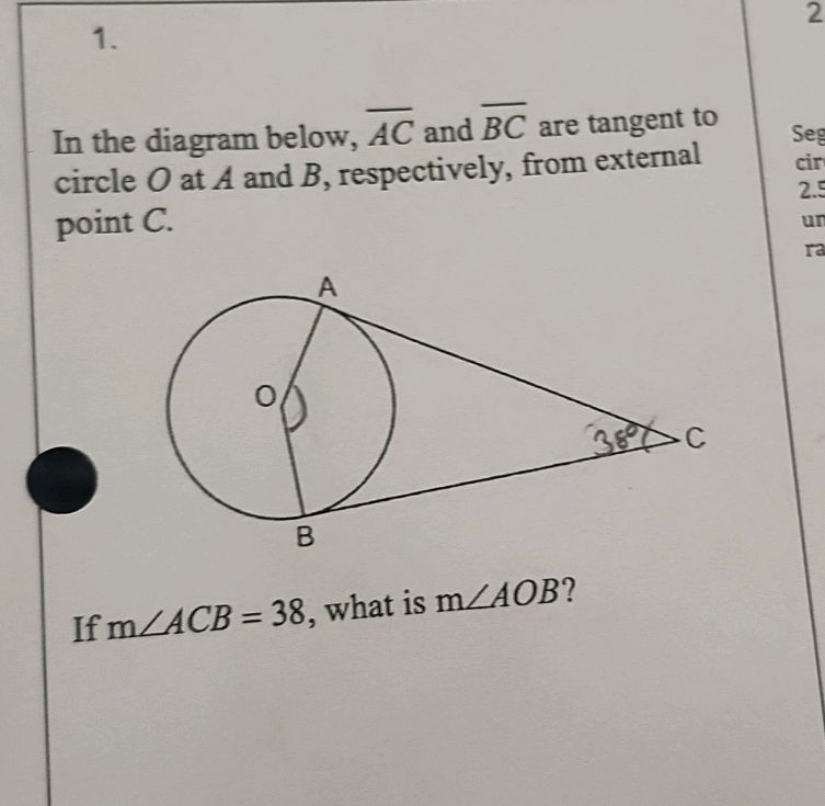 In the diagram below, $ {AC}$ and $ {BC}$ | StudyX