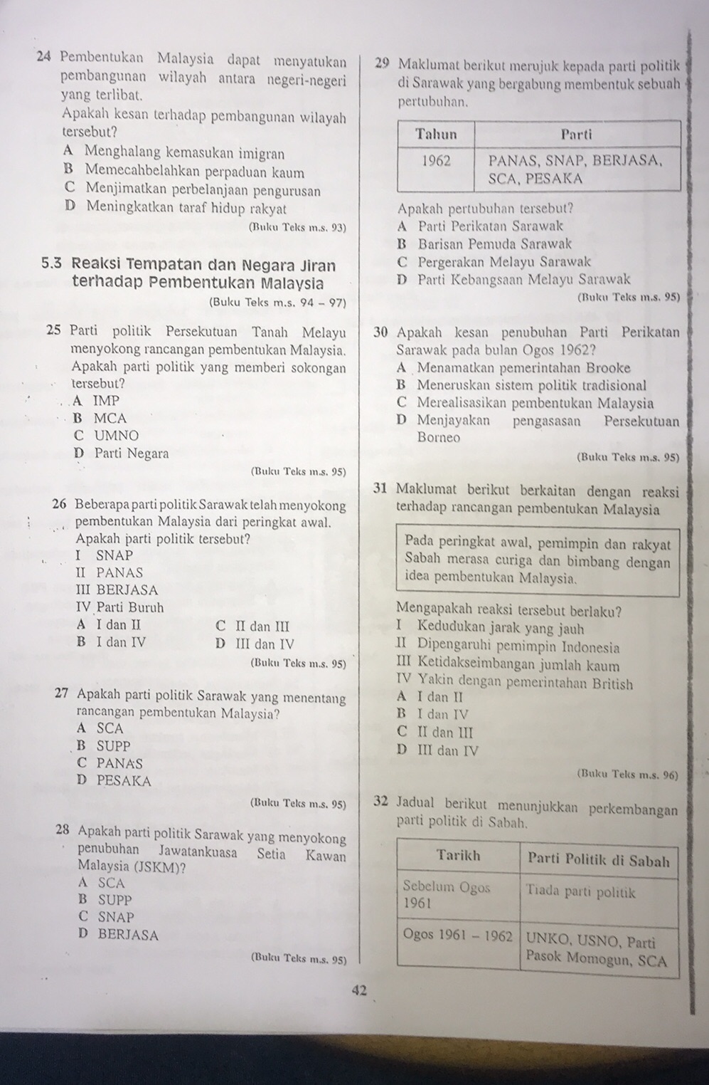 24 Pembentukan Malaysia dapat menyatukan | StudyX