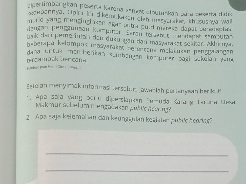 Setelah menyimak informasi tersebut, | StudyX