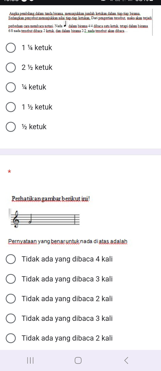 Angka pembilang dalam tanda birama, | StudyX