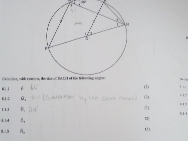 Calculate, with reasons, the size of EACH of | StudyX