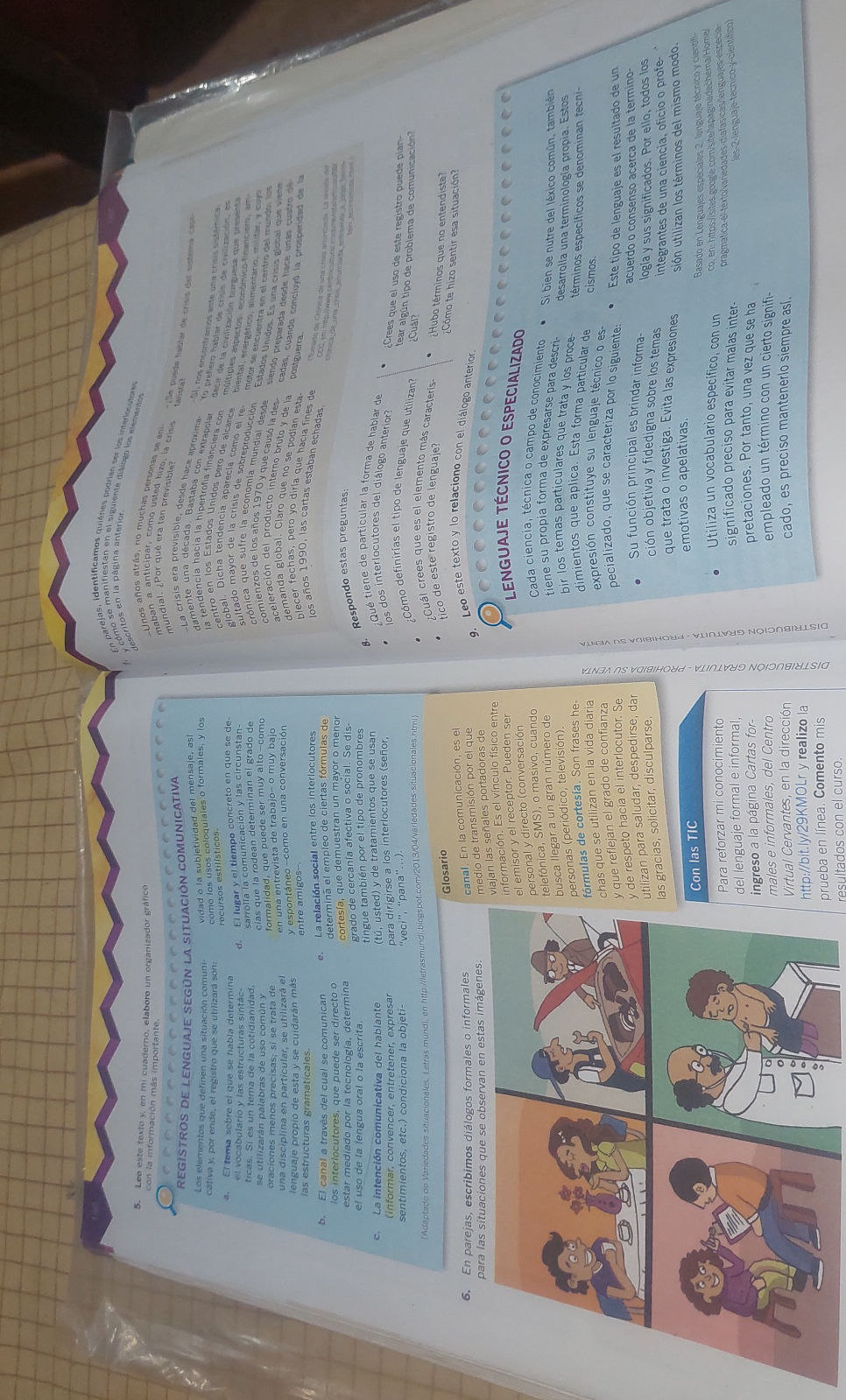 6. En parejas, escribimos diálogos formales | StudyX