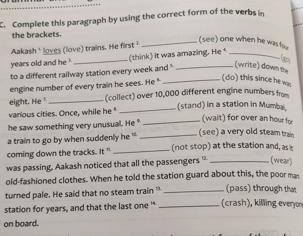 C. Complete this paragraph by using the | StudyX