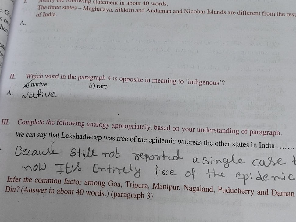 II. Which word in the paragraph 4 is | StudyX