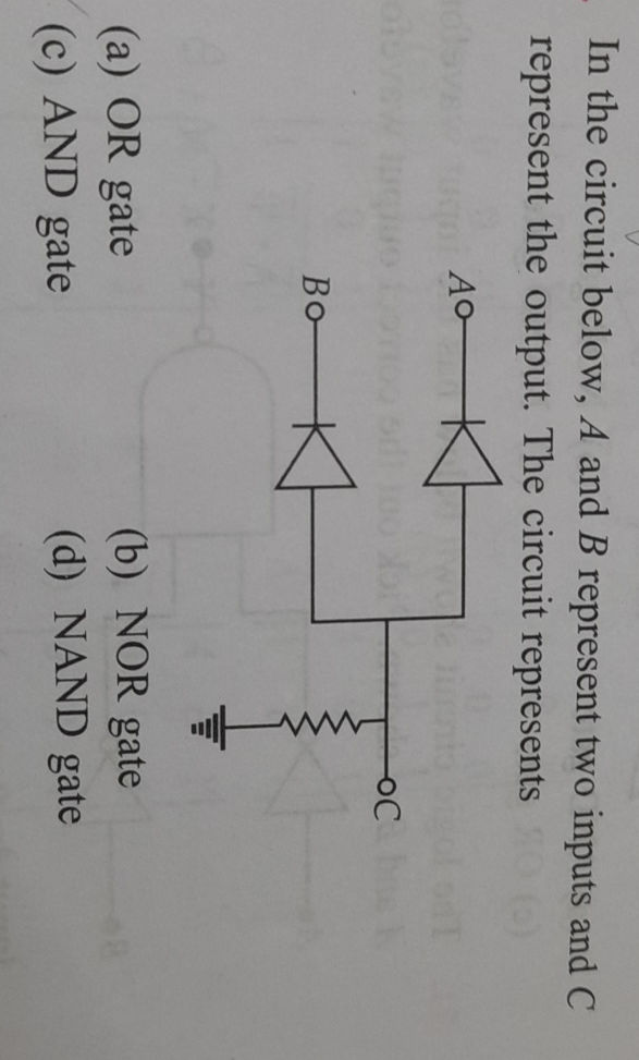 In the circuit below, A and B represent two | StudyX