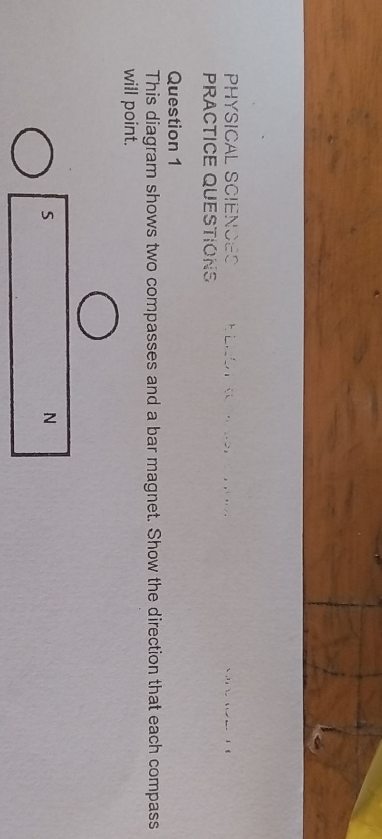 Question 1 This diagram shows two compasses | StudyX