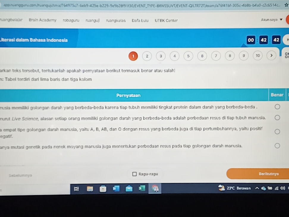 Tentukanlah apakah pernyataan berikut | StudyX