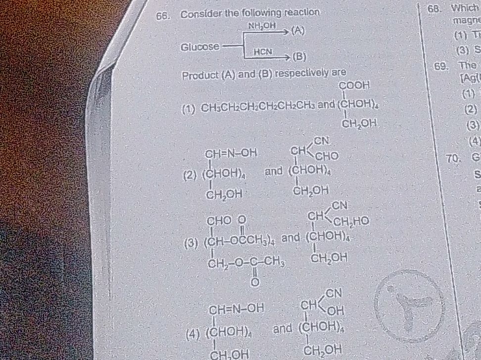 66. Consider the following reaction Glucose | StudyX
