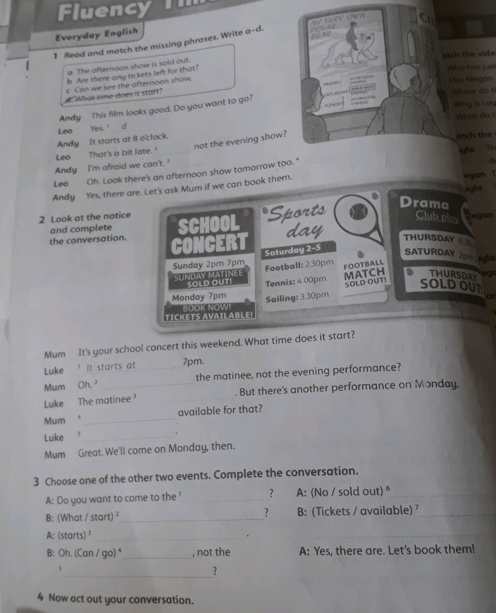 1 Read and match the missing phrases. Write | StudyX