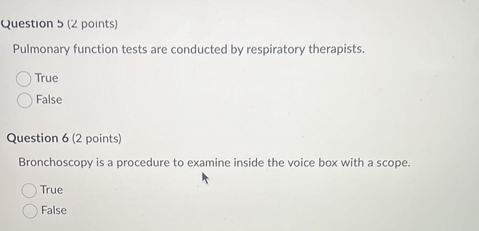 Question ל (2 points) Pulmonary function | StudyX